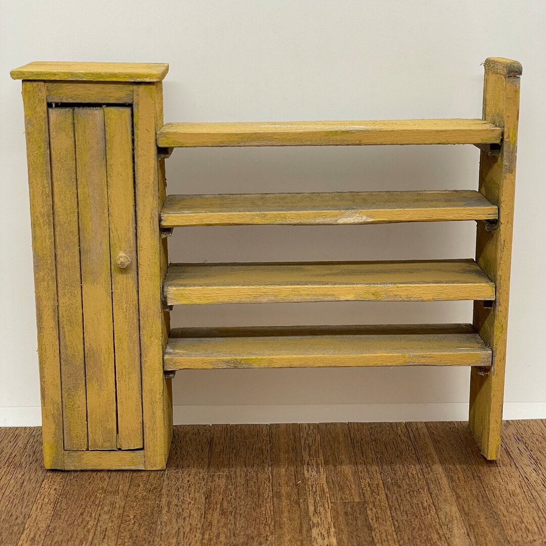 Miniature Handmade Bucket Shelf and Cabinet, 1/12 Scale - Etsy