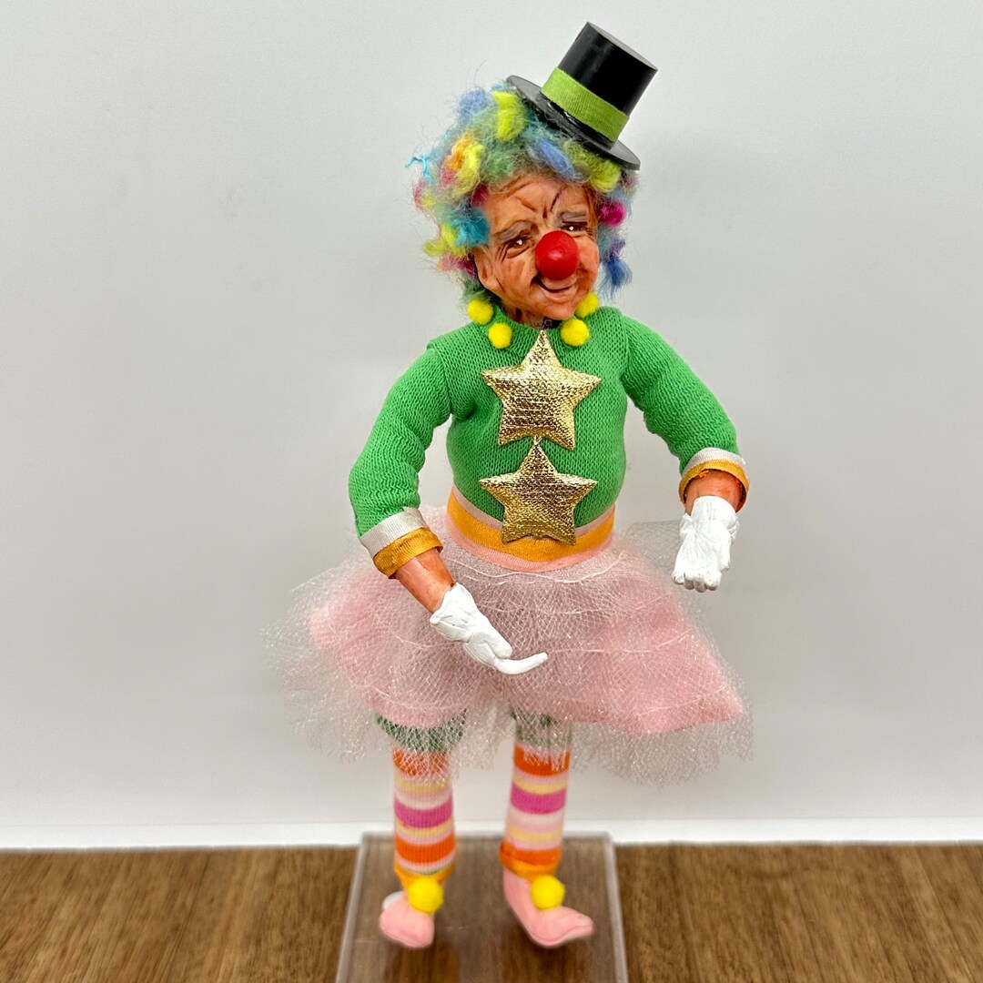 Miniature Handmade Clown Doll 1/12 Scale - Etsy
