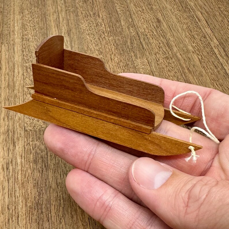 Miniature Handmade Wooden Sled, 1/12 Scale - Etsy