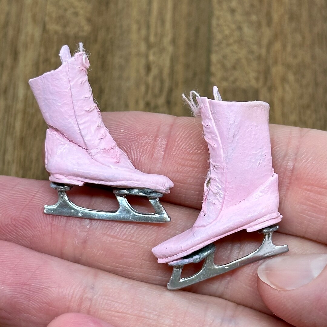 Miniature Handmade Vintage Leather Ice Skates, 1/12 Scale - Etsy