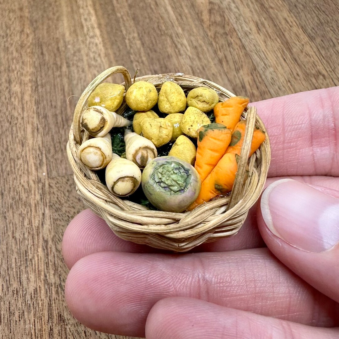 Miniature Handmade Mixed Vegetable Basket, 1/12 Scale - Etsy
