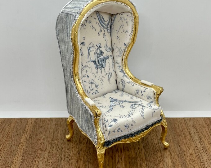 Miniature Hand Finished Maritza Moran French Hooded Chair, 1/12 Scale - Etsy