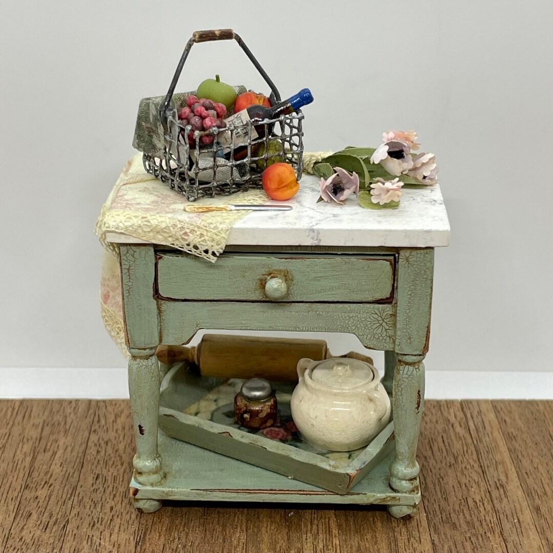 Miniature Still Life on Side Table, 1/12 Scale - Etsy