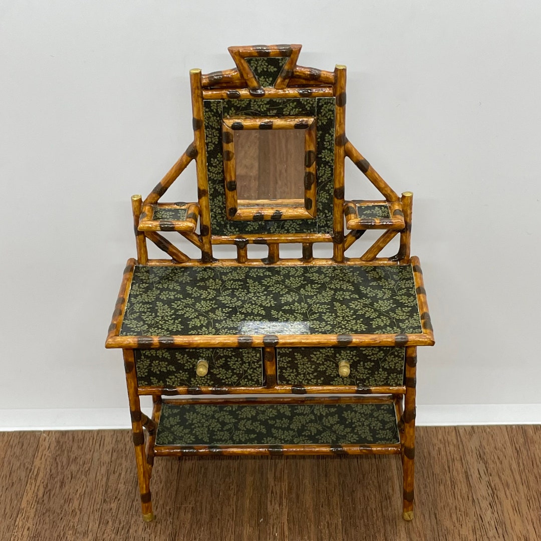Miniature Handmade Faux Bamboo Dressing Table, 1/12 Scale - Etsy
