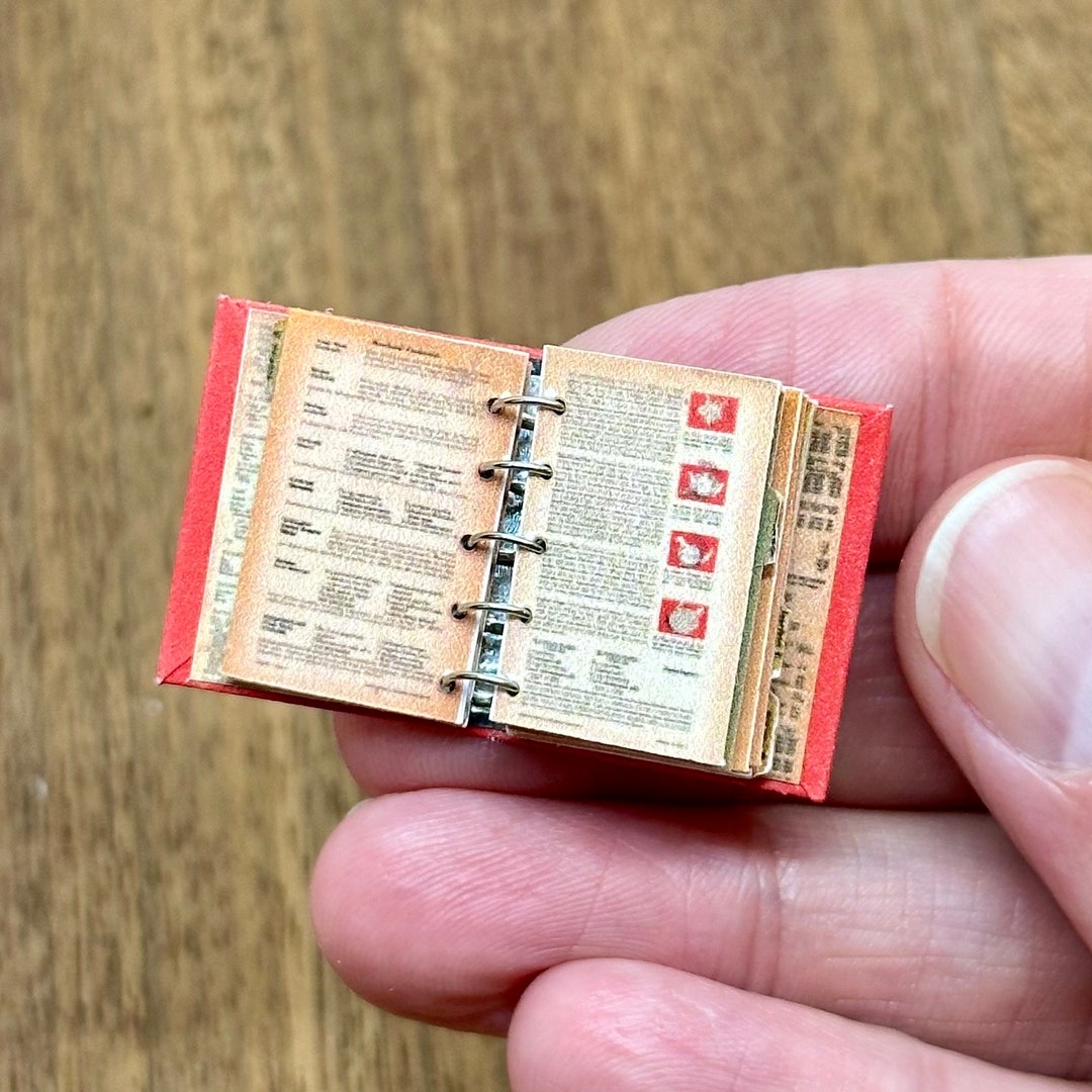Miniature Handmade Cookbook With Turning Pages, 1/12 Scale - Etsy