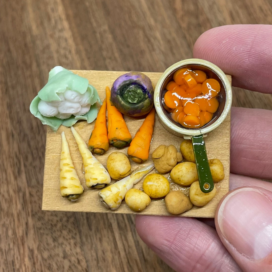 Miniature Handmade Vegetable Prep Board, 1/12 Scale - Etsy