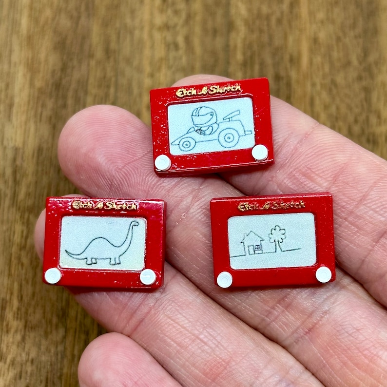 Miniature Handmade Etch-a-sketch, 1/12 Scale - Etsy