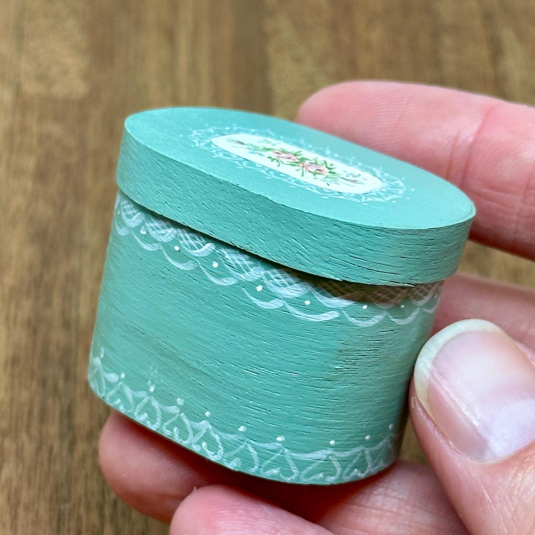 Miniature Hand Painted Janet Bailey Box, 1/12 Scale - Etsy