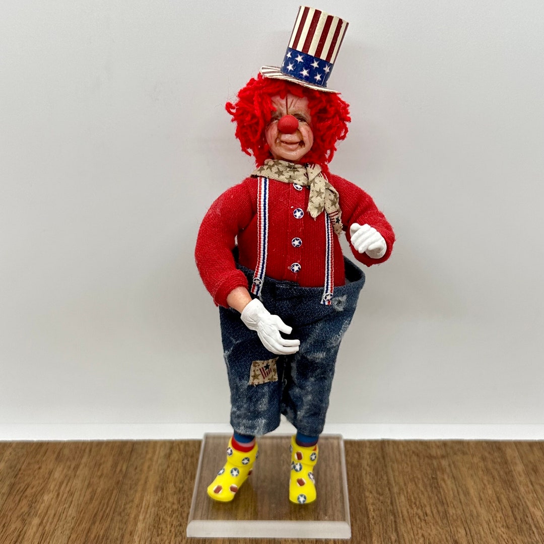 Miniature Handmade Clown Doll, 1/12 Scale - Etsy