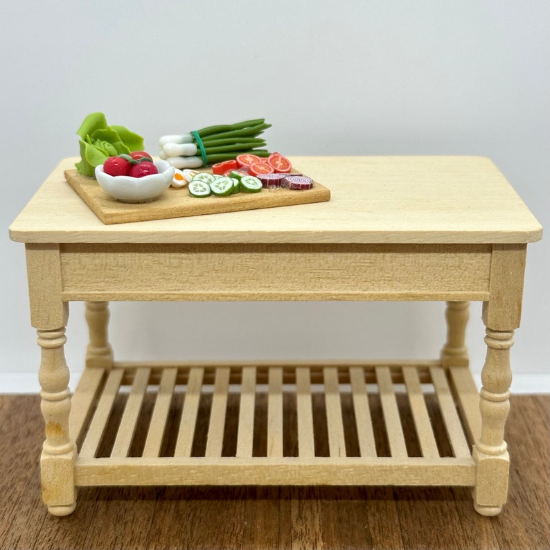Miniature Handmade Salad Prep Board, 1/12 Scale - Etsy