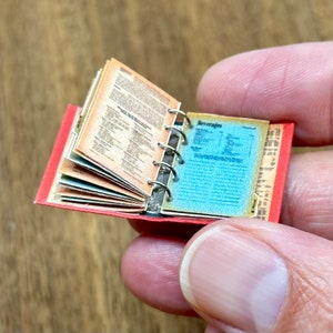 Miniature Handmade Cookbook With Turning Pages, 1/12 Scale - Etsy