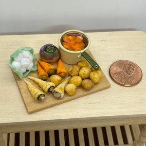 Miniature Handmade Vegetable Prep Board, 1/12 Scale - Etsy