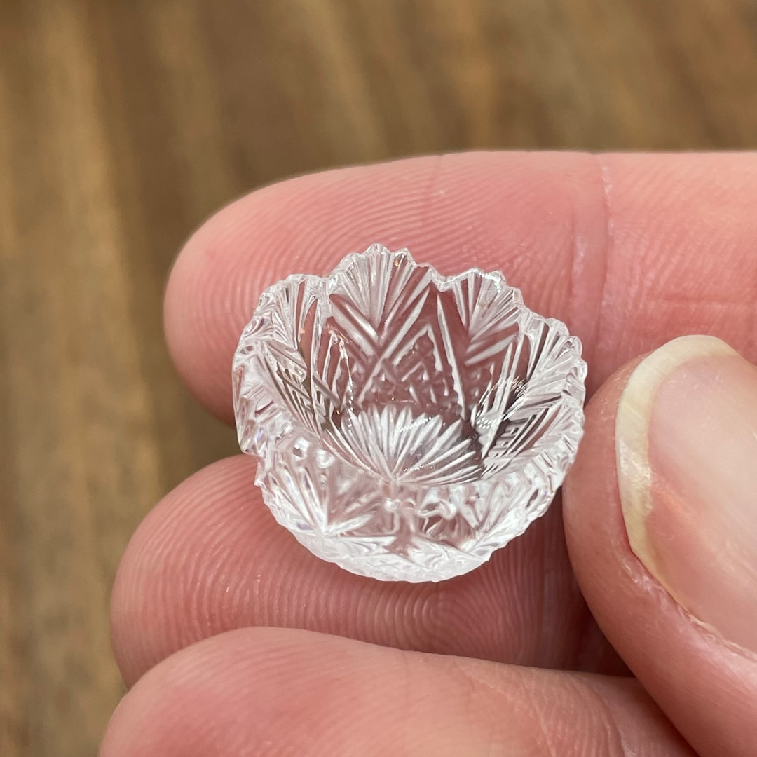 Miniature Hand Blown Jim Irish Crystal Bowl, 1/12 Scale - Etsy