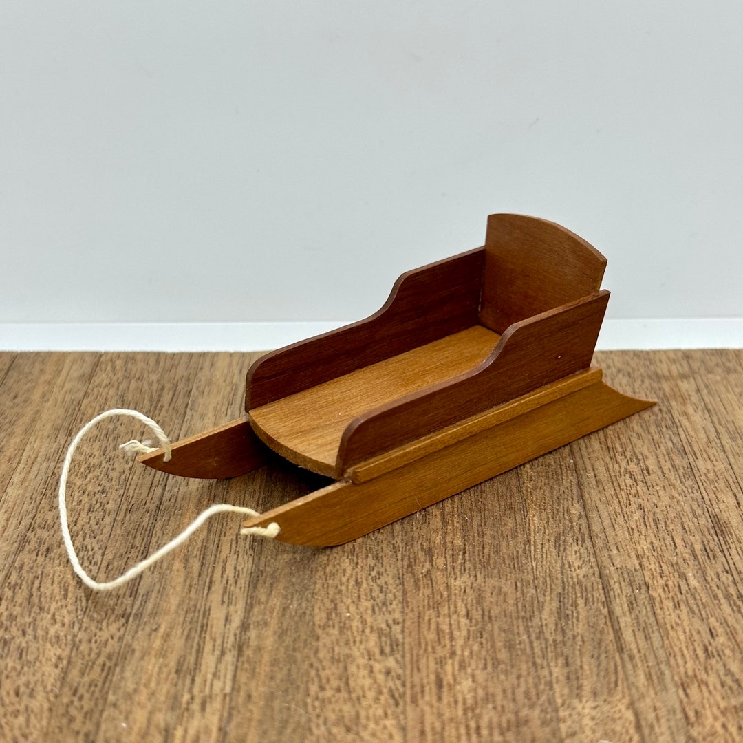 Miniature Handmade Wooden Sled, 1/12 Scale - Etsy