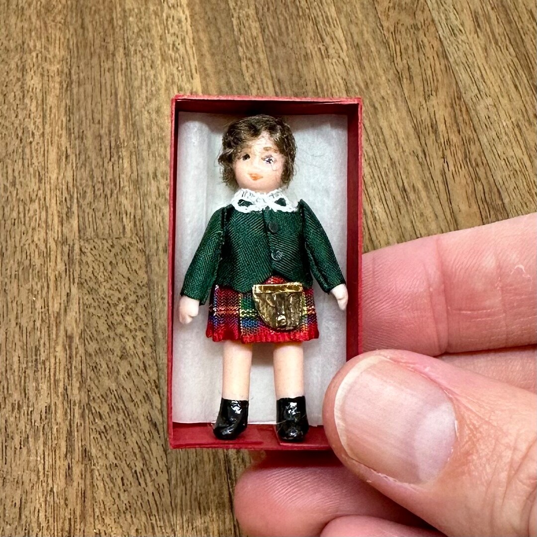 Miniature Handmade Toy Doll in Kilt 1/12 Scale - Etsy