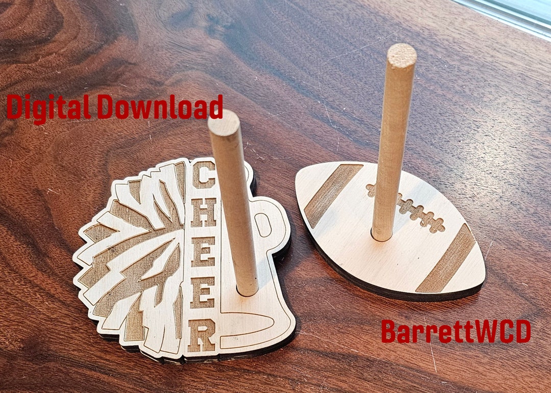 Football and Cheer Ring Holder Digital Download | SVG | Laser File ...