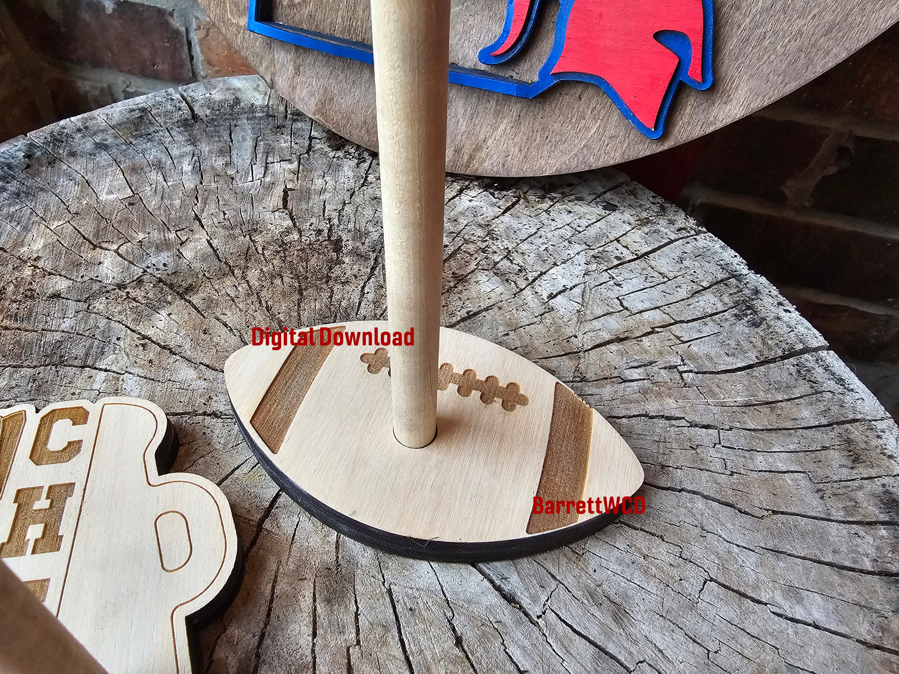 Football and Cheer Ring Holder Digital Download | SVG | Laser File ...
