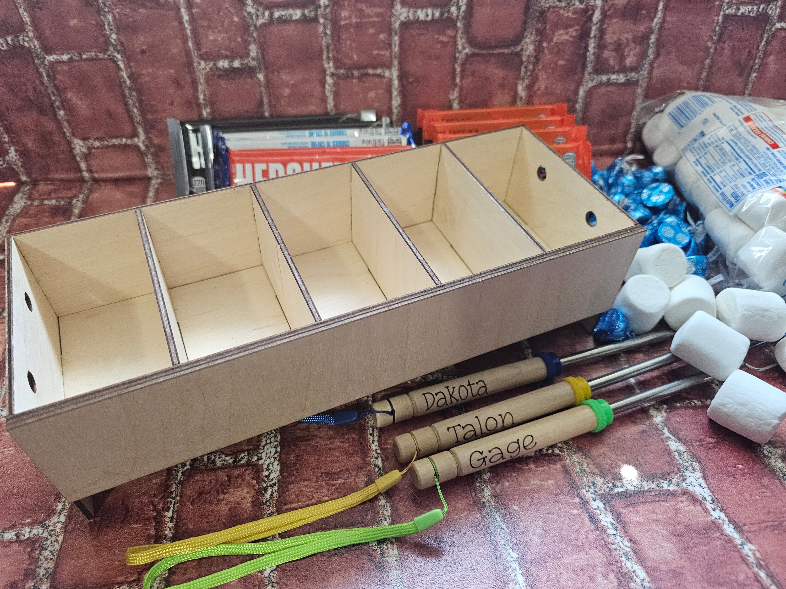 S'more Station File Condiment Holder Tray Laser Cut - Etsy