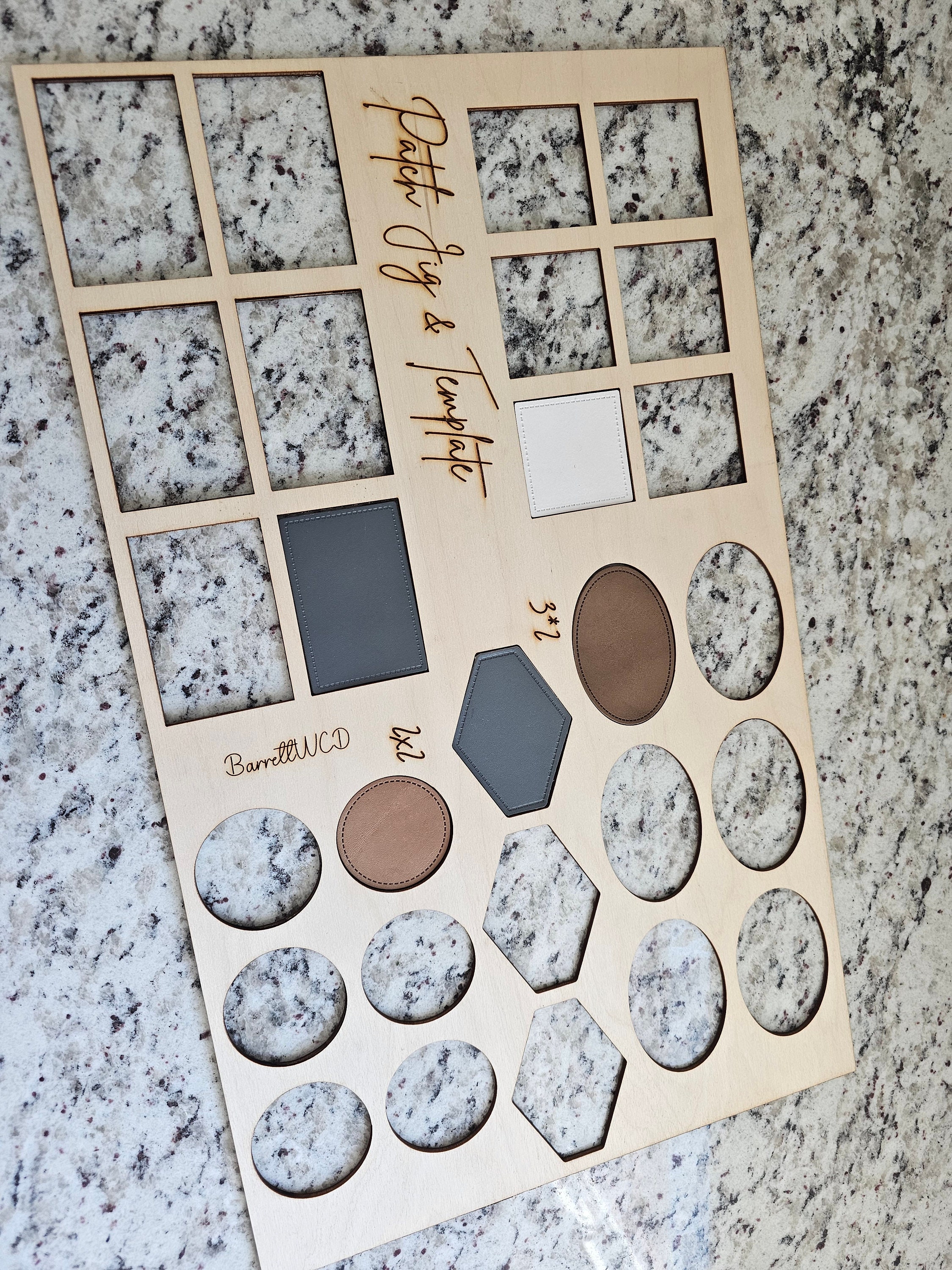 Leather Patch Jig | KW Customs Patch Alignment Tool | Glowforge ...