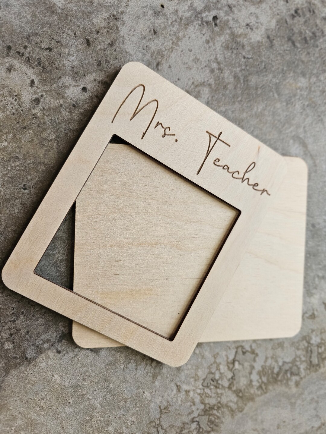 Wooden Post It Holder | Blank | Personalized With Name | Teacher Gift ...