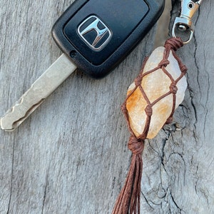 Citrine Crystal Keychain | Boho Keychain Accessories | Boho Car Decor ...