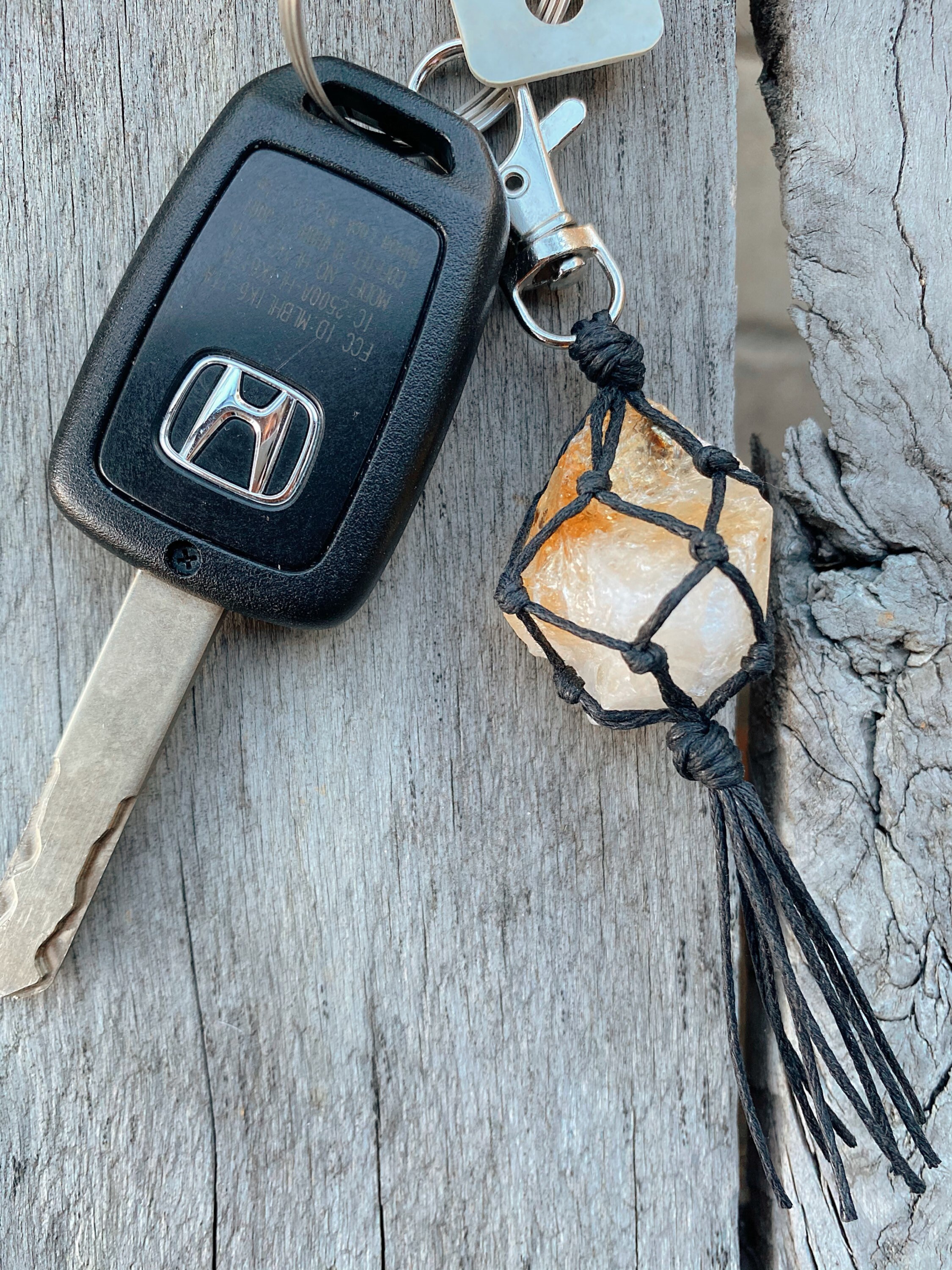 Citrine Crystal Keychain | Boho Keychain Accessories | Boho Car Decor ...