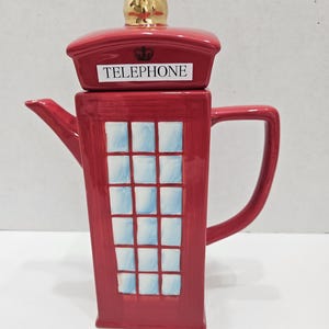 London Telephone Booth Teapot - Etsy