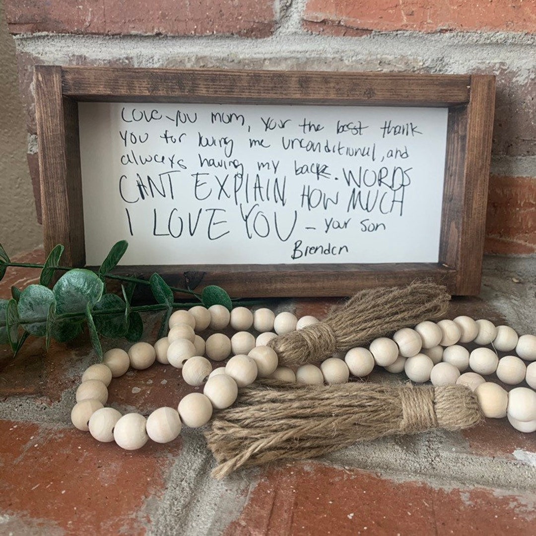 Handwritten Note, Handwritten Keepsake, Loved Ones Handwriting ...