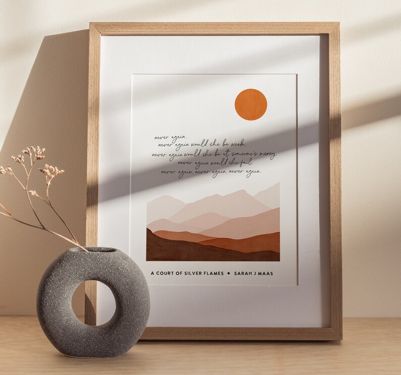 Never Again / ACOSF Sarah J Maas Art Print / ACOTAR / Book - Etsy