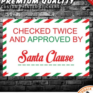 20 Checked Twice and Approved by Santa Clause Christmas Present ...