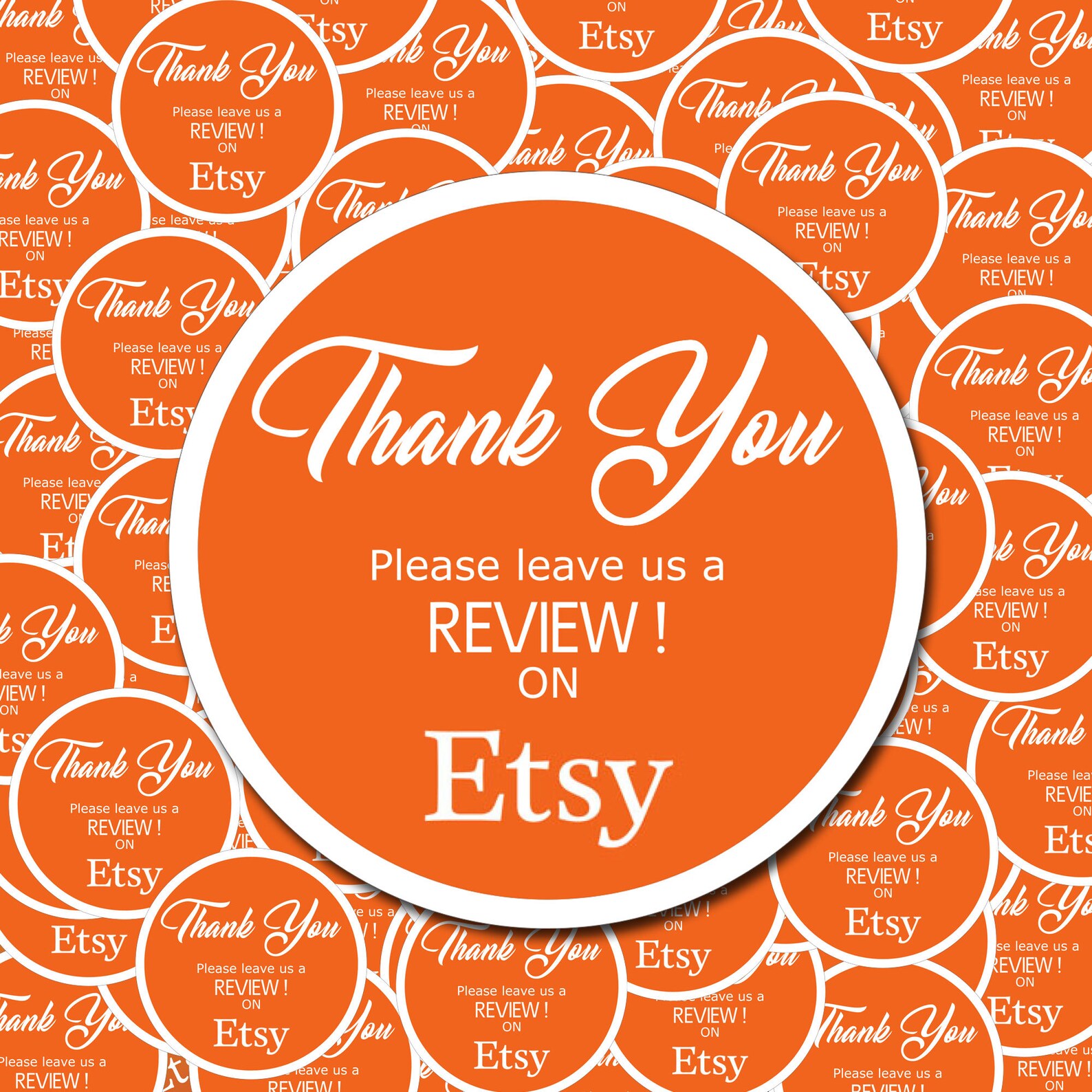 Etsy Review Stickers Thank You Please Leave Us a Review on - Etsy