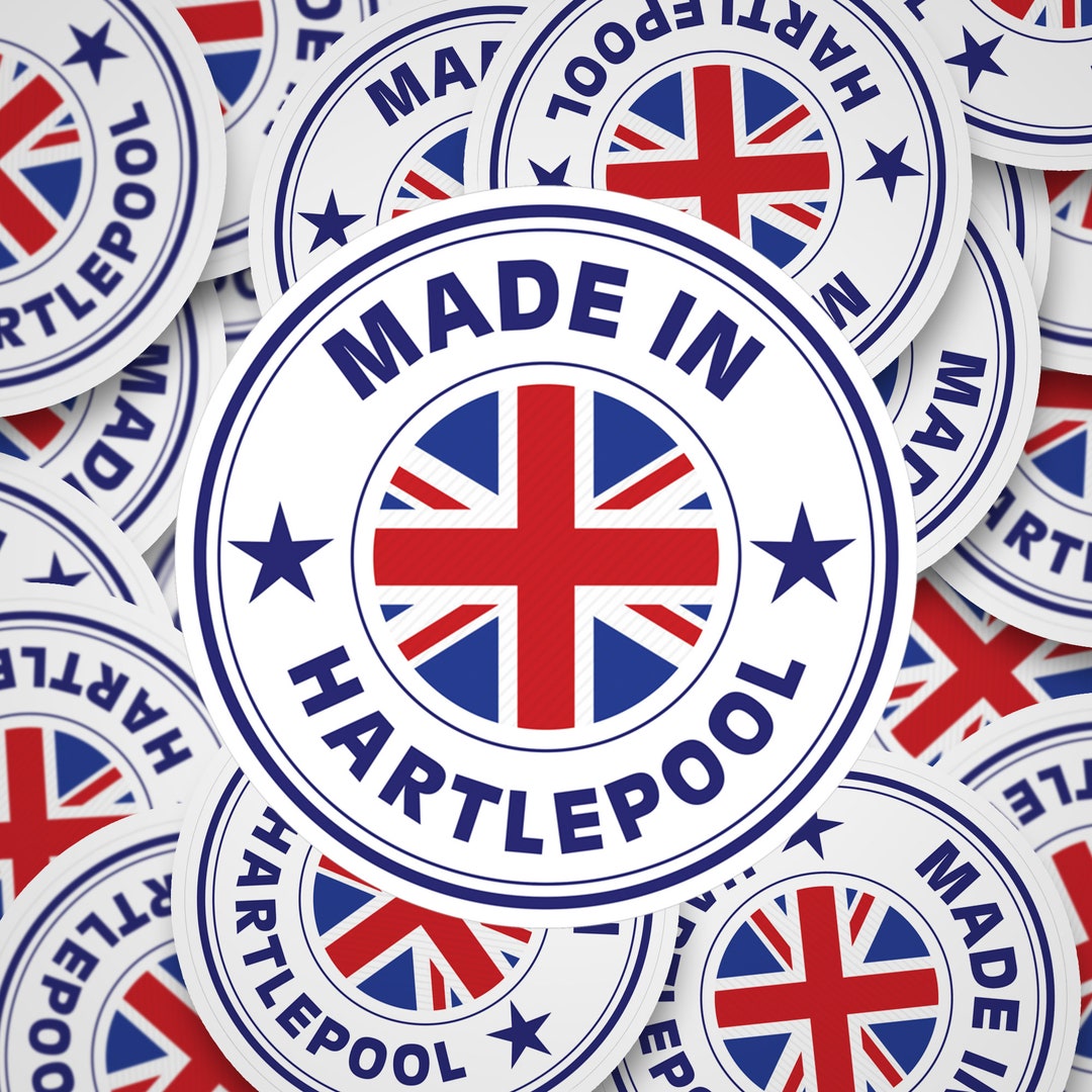 Made in 'your Town' Union Jack Personalised Stickers. Show off Where an ...