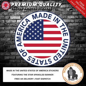 Made in the USA Stickers, USA Flag Stickers Advertising That Your ...