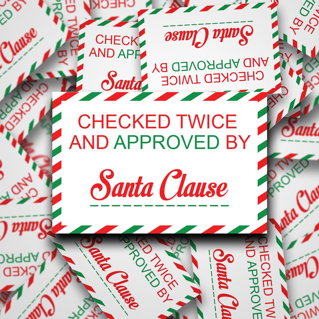 20 Checked Twice and Approved by Santa Clause Christmas Present ...