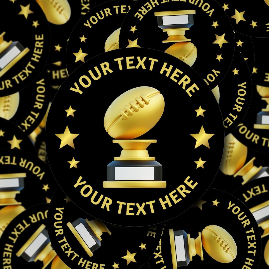 Personalised Trophy Stickers for Presentations, Player of the Day, Man ...