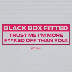 Black Box Fitted Bumper Sticker | Black Box Car Sticker | Rude Black ...