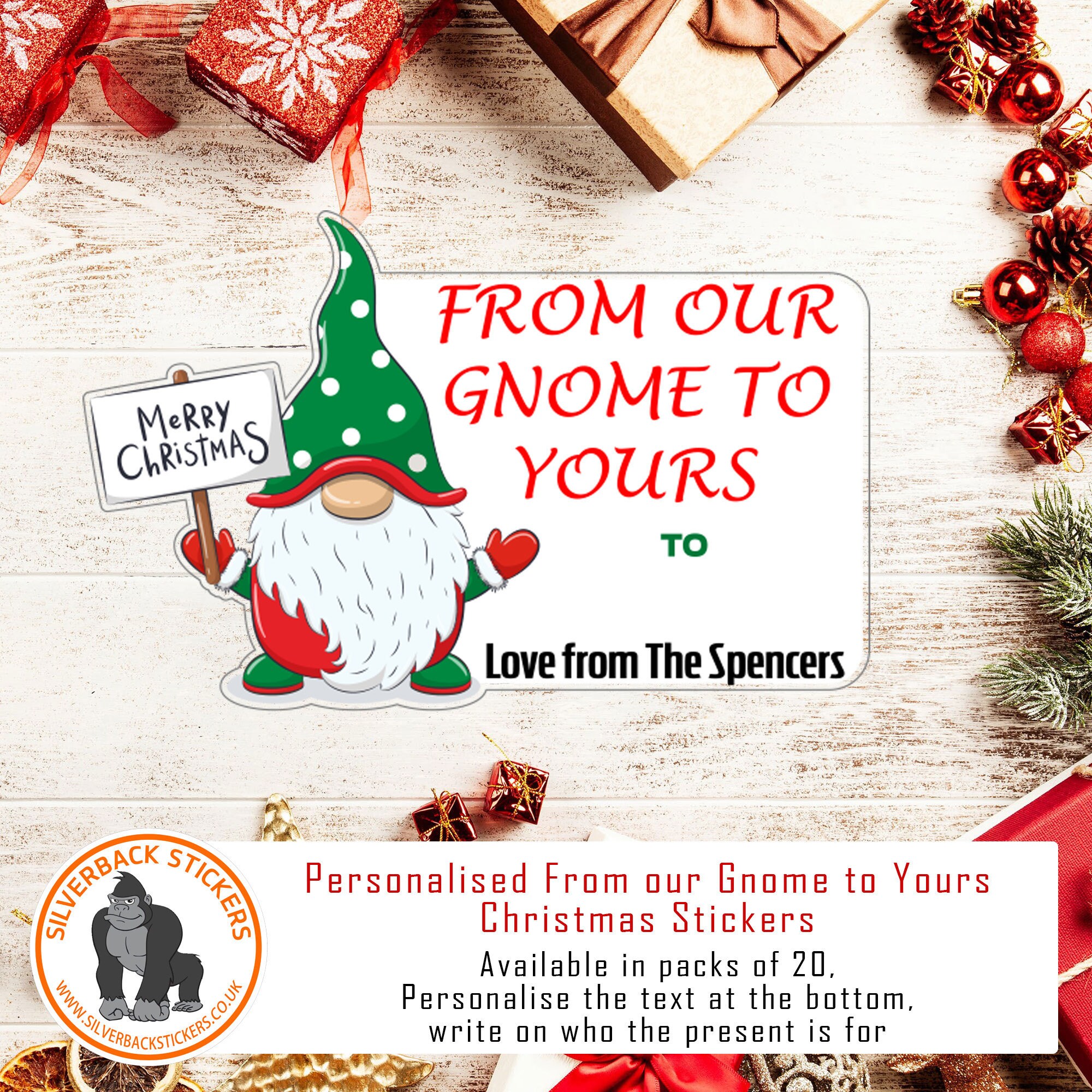 From Our Gnome to Yours Christmas Labels Gnome Christmas - Etsy