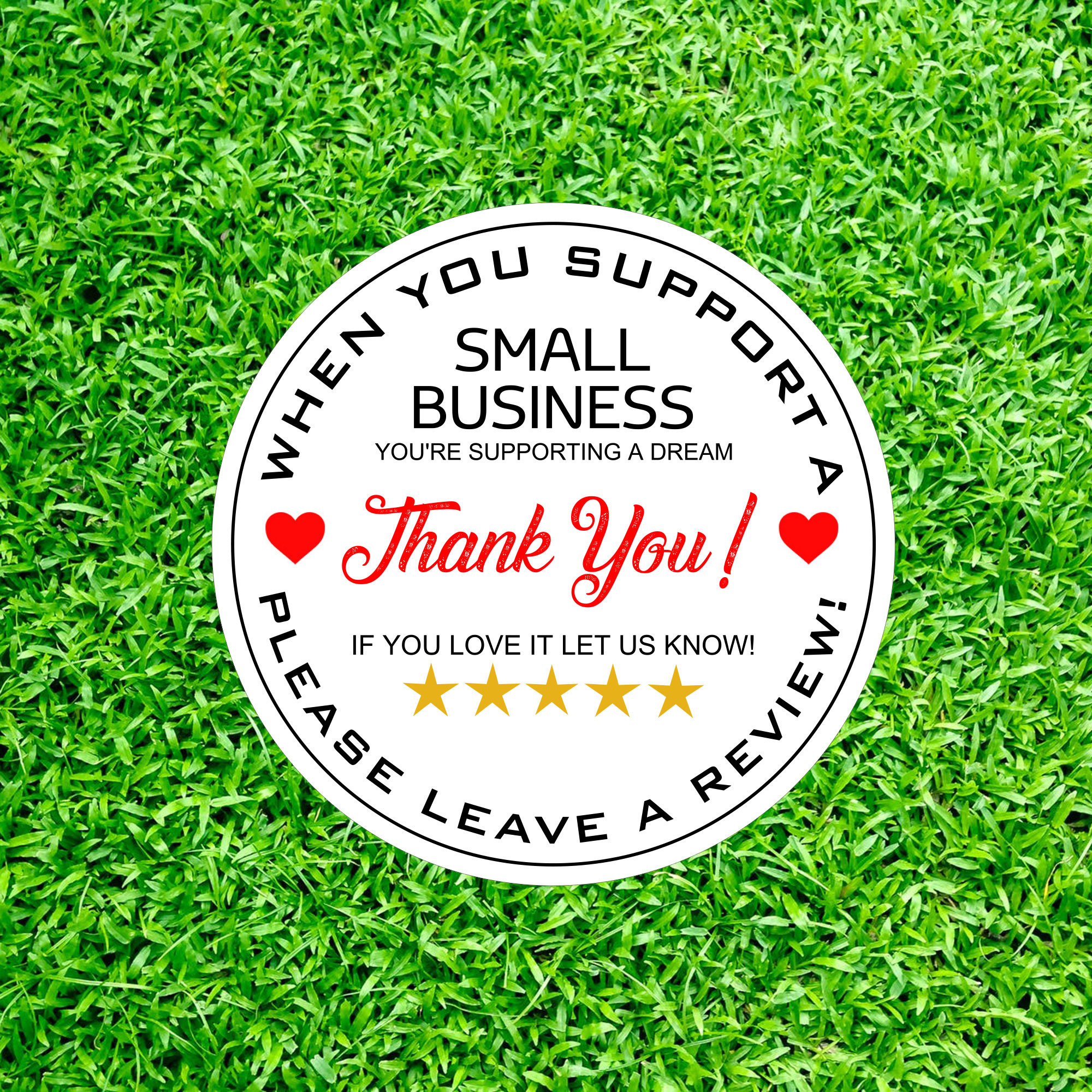 Small Business Thank You Stickers review stickers 5 star | Etsy