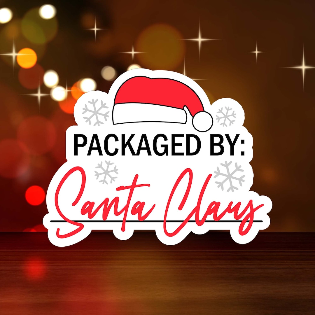 Packaged by Santa Claus Christmas Stickers | Christmas Packaging ...