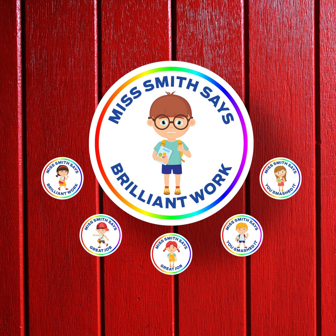 48 Custom Cute Personalised Teacher Stickers - Teacher Encouragement ...