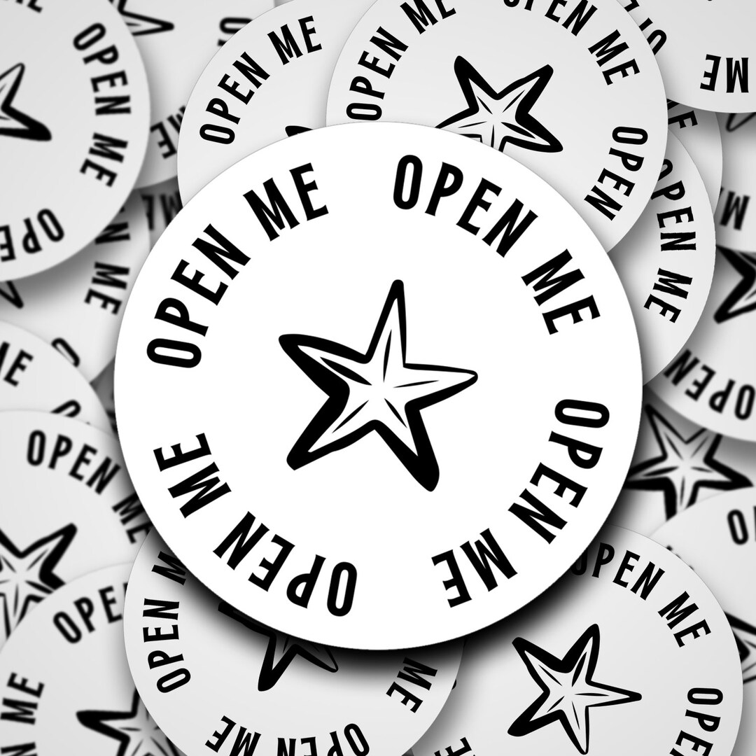 Clear Vinyl "open Me" Packaging Sticker - Enhance Your Unboxing ...