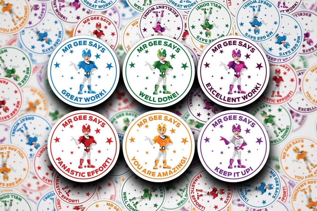 48 Personalised Superhero Reward Stickers for Teachers and Schools ...