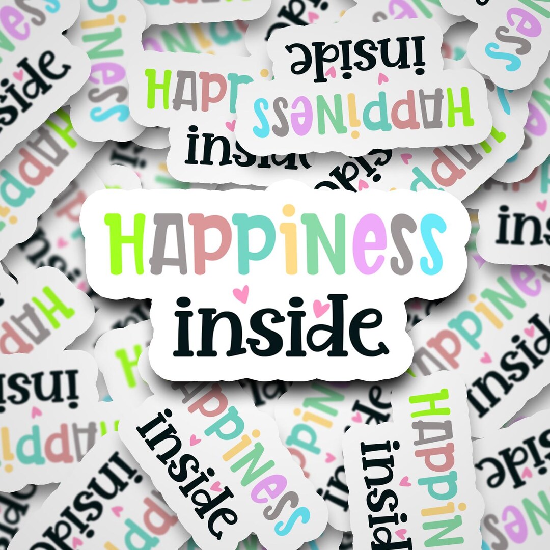 20 Happiness Inside Business Packaging Stickers, Happy Post Stickers ...