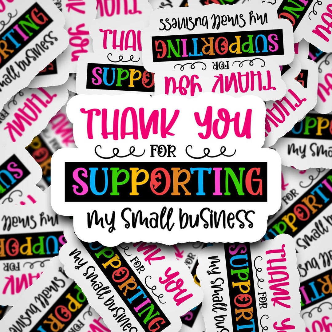 Thank You for Supporting My Small Business Stickers, Pack of 20 ...