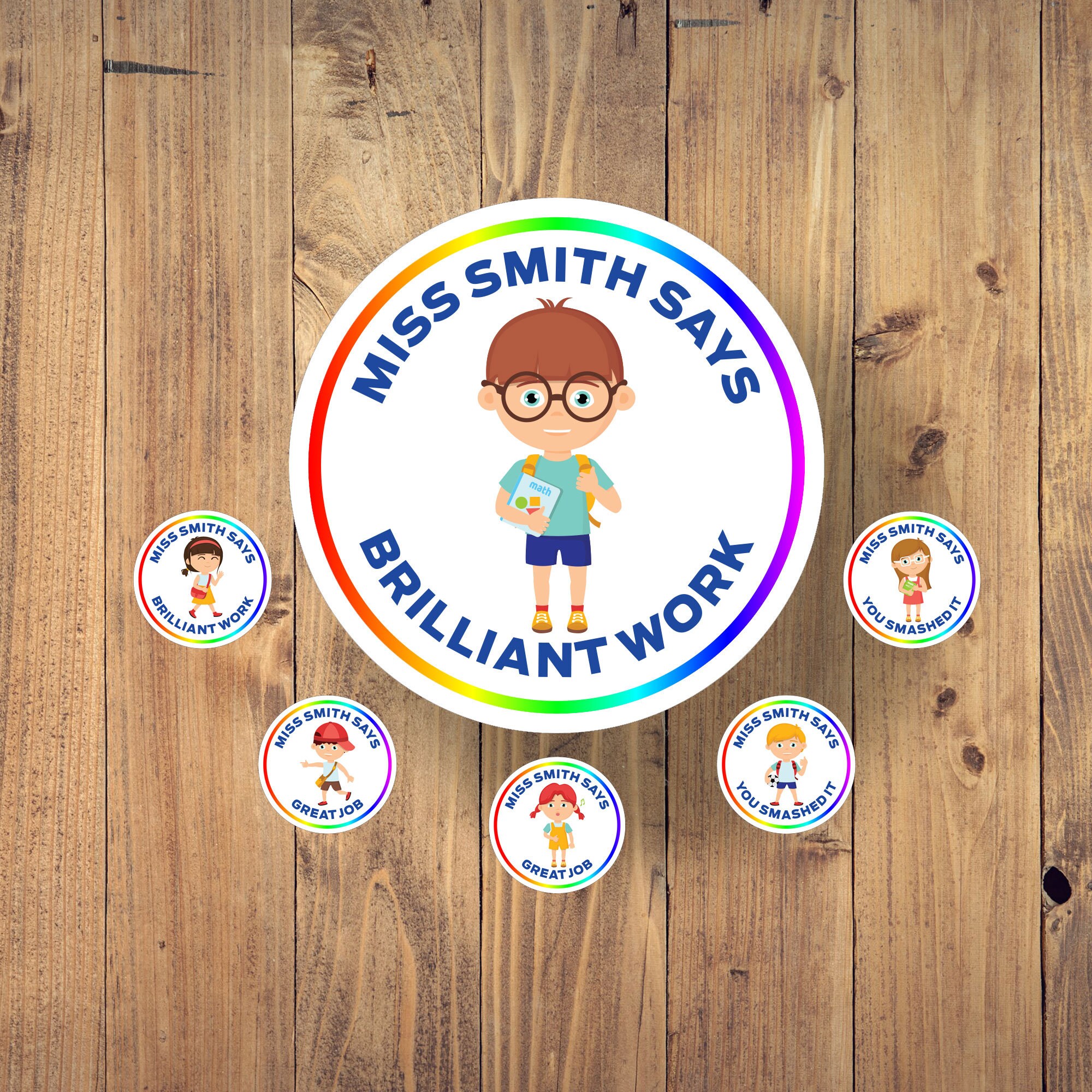 48 Custom Cute Personalised Teacher Stickers Teacher Etsy