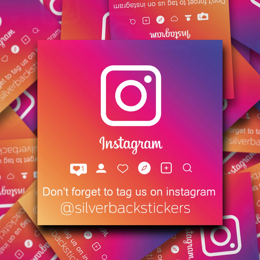 Personalised Tag Us on Instagram Stickers - Follow on Instagram ...