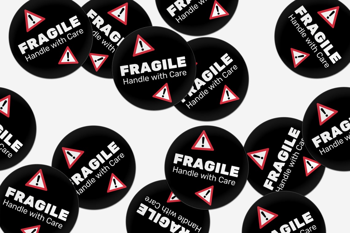 Fragile Handle With Care Stickers Fragile Stickers Fragile | Etsy