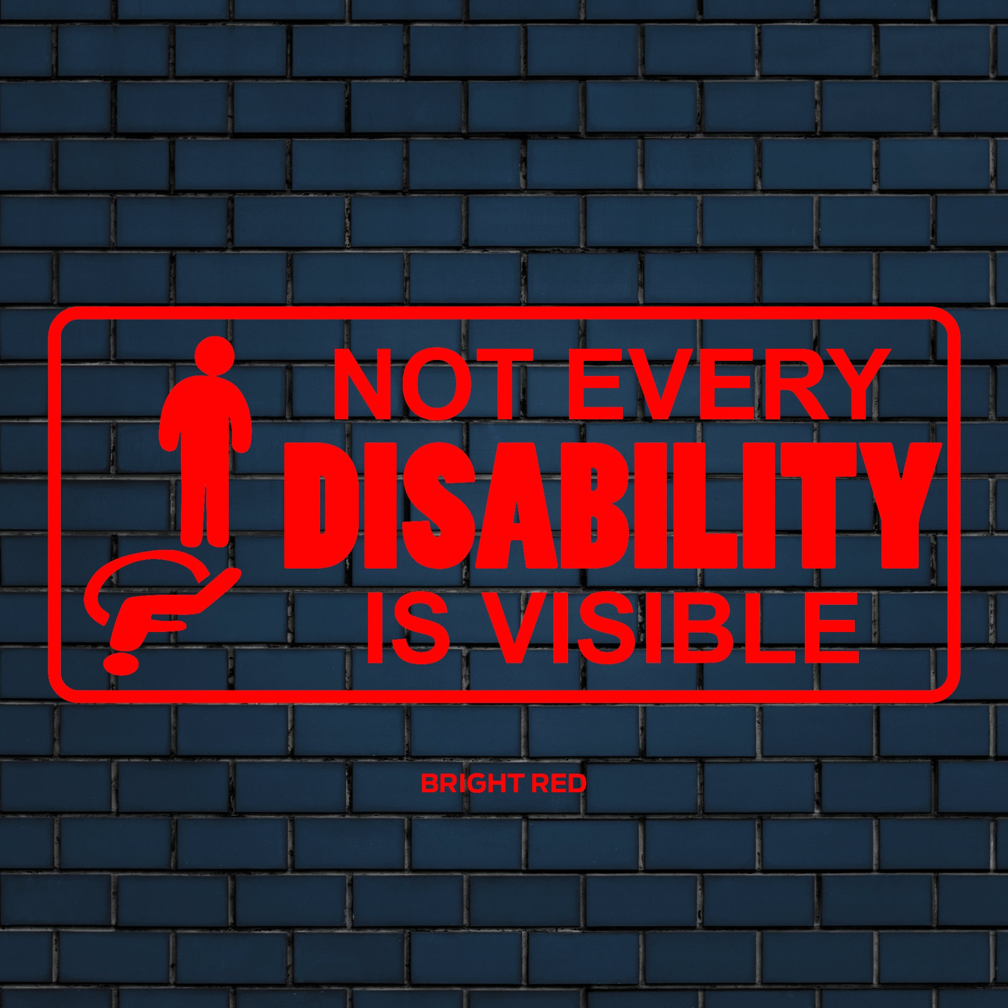 Not Every Disability is Visible Car Decal Disability Sticker - Etsy