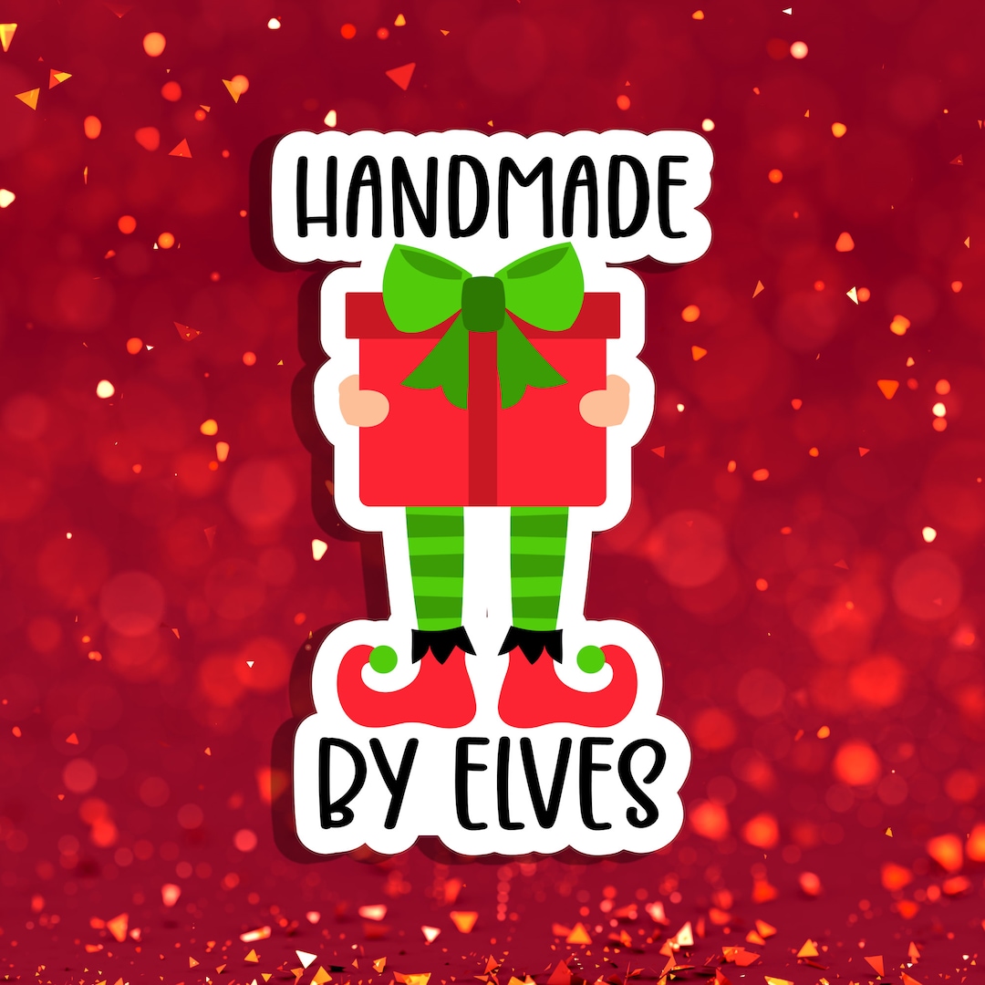 Handmade by Elves Christmas Packaging Stickers - Etsy