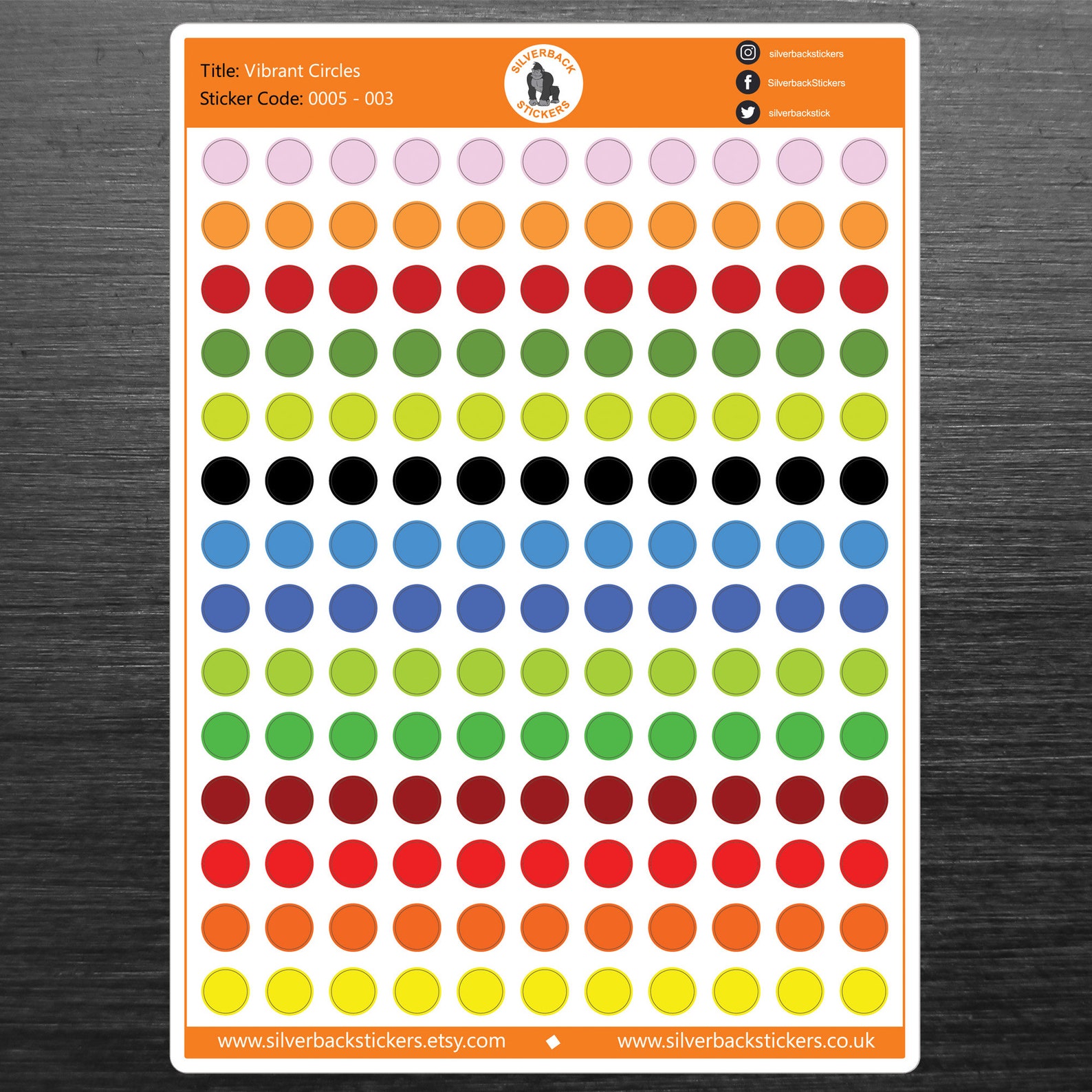 Multicoloured Circle planner stickers 3 Different colour | Etsy